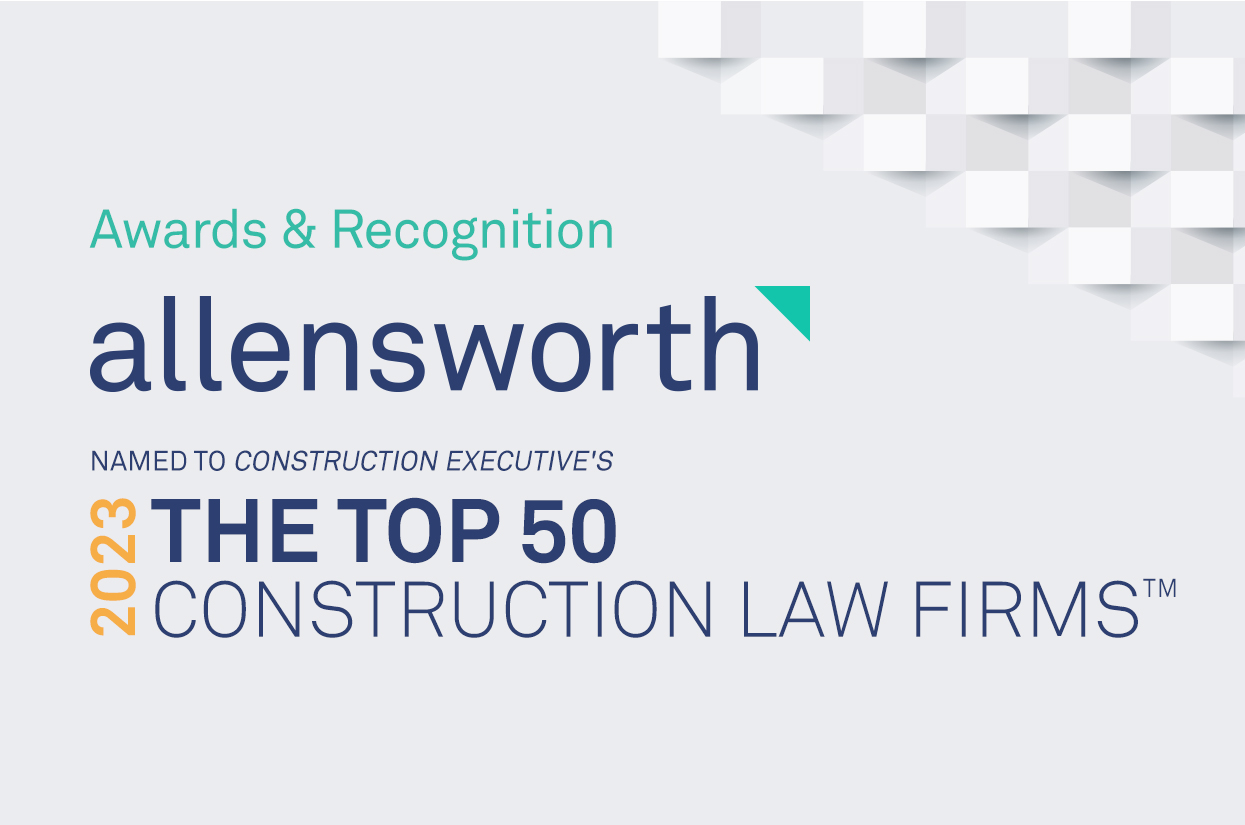 Allensworth named to Construction Executive 2023 Top 50 Construction ...